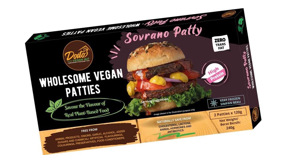 Dodo Vegan Hut Sovrano Patty 240g | Vegan District Malaysia