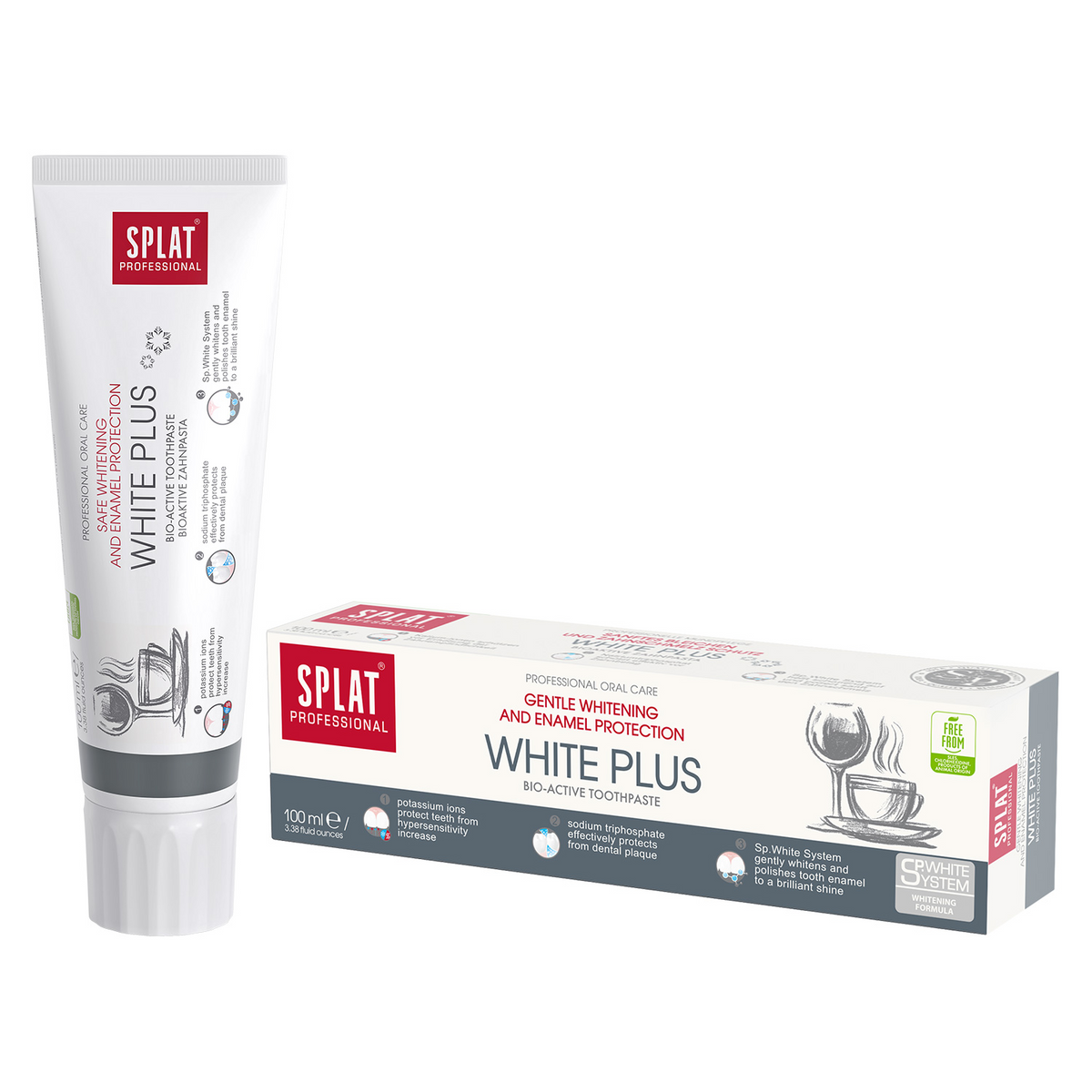 SPLAT® Professional White Plus toothpaste 100ml | Vegan District ...