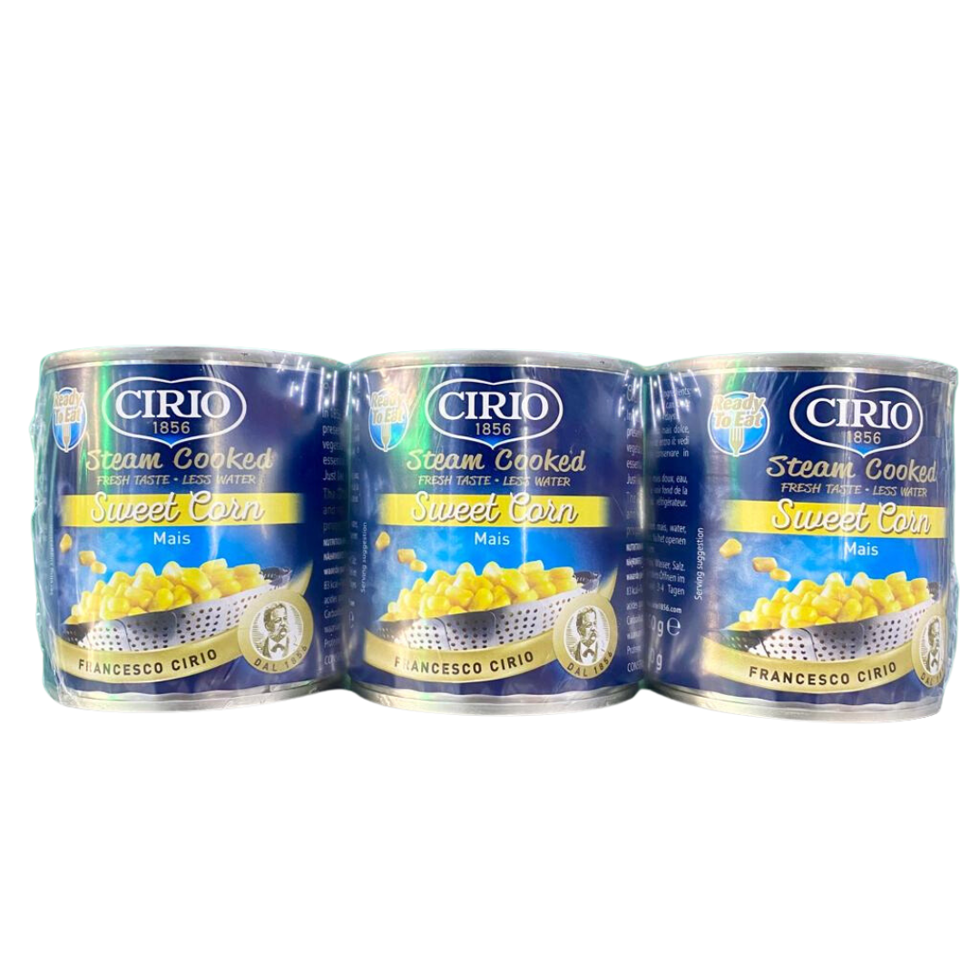 Cirio Steam Cooked Sweet Corn 3 x 140g | Vegan District Malaysia