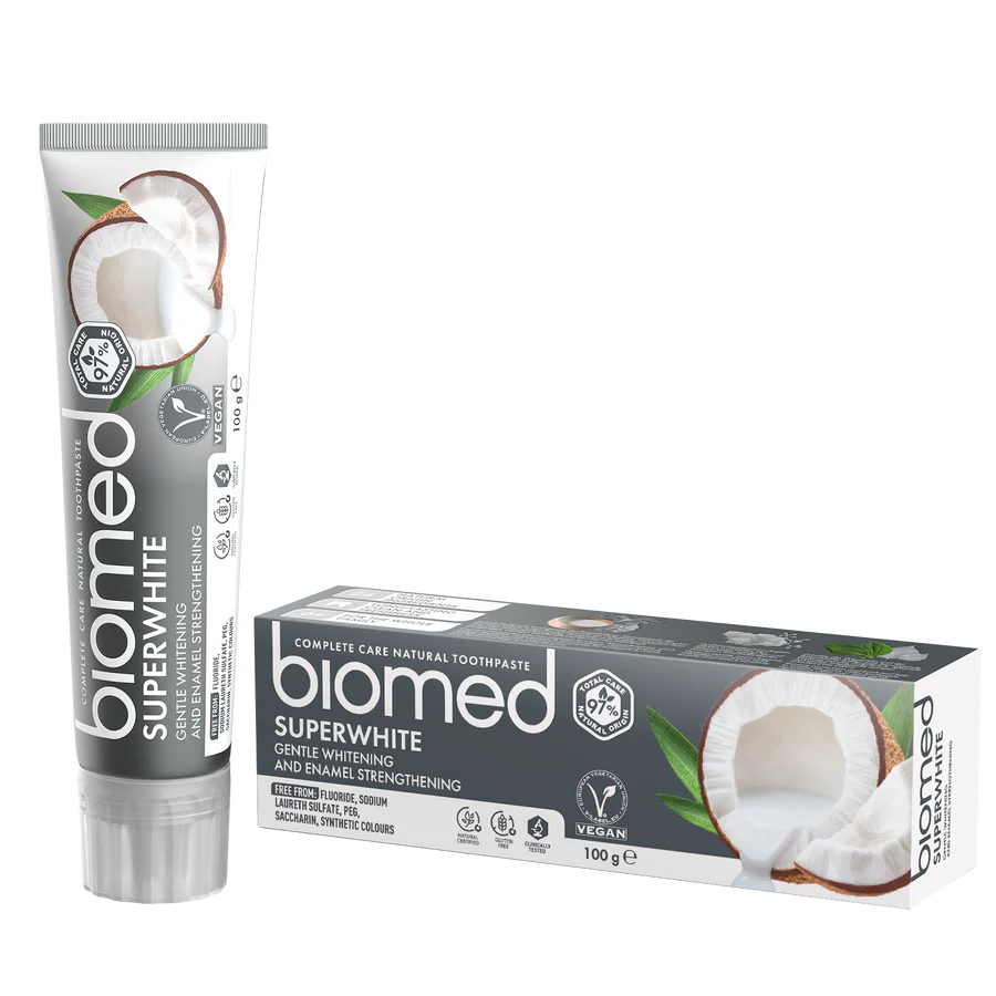 Biomed Superwhite 97% Natural Whitening Toothpaste 100g – Vegan ...