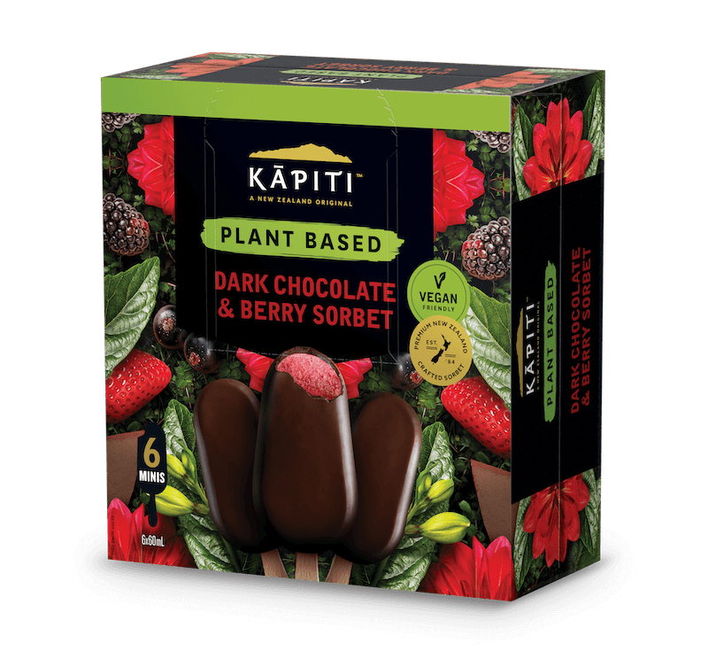 Kapiti Plant-Based Dark Chocolate & Berry Sorbet | Vegan District Msia ...