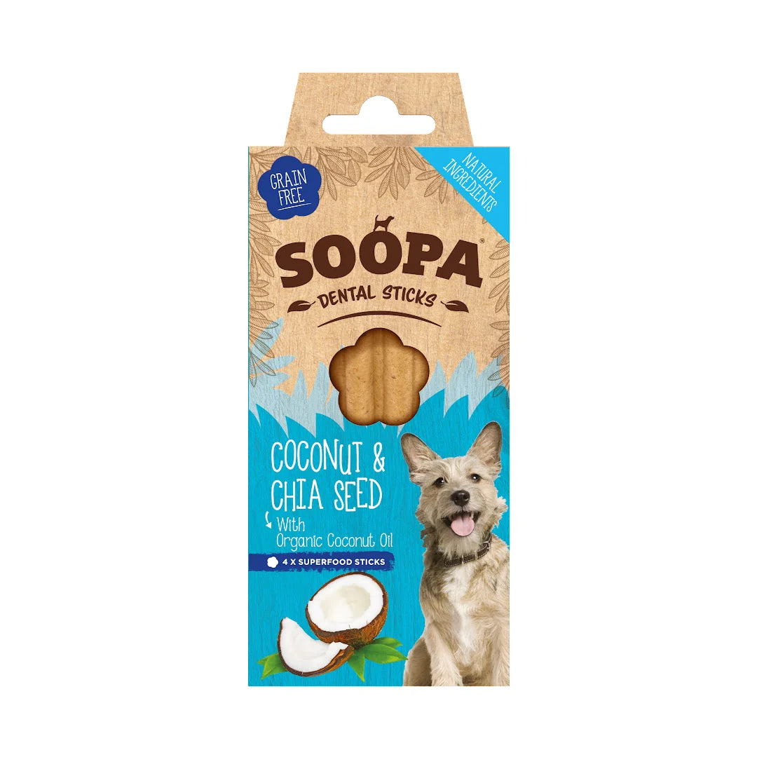Soopa Dental Sticks Coconut & Chia Seed 100g | Vegan District Malaysia