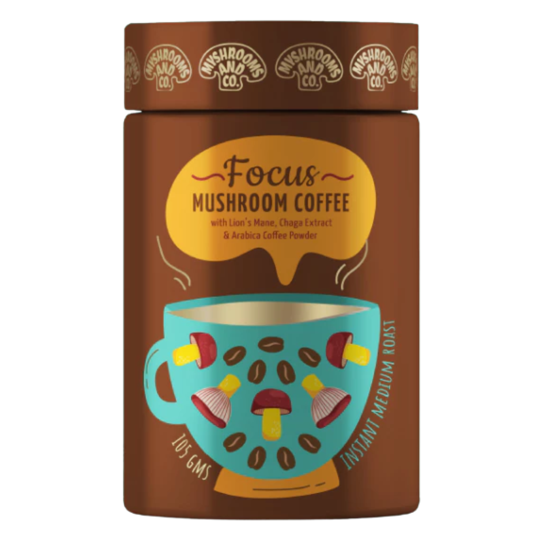 Myshrooms & Co Focus Mushroom Coffee 105g | Vegan District Malaysia