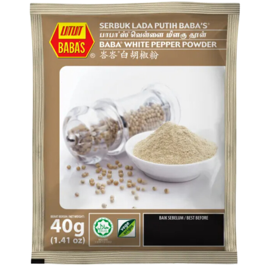 Baba's White Pepper Powder 40g | Vegan District Malaysia